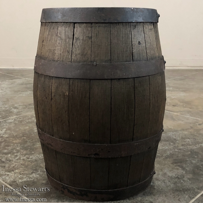 Antique Wine Barrel - Inessa Stewart's Antiques