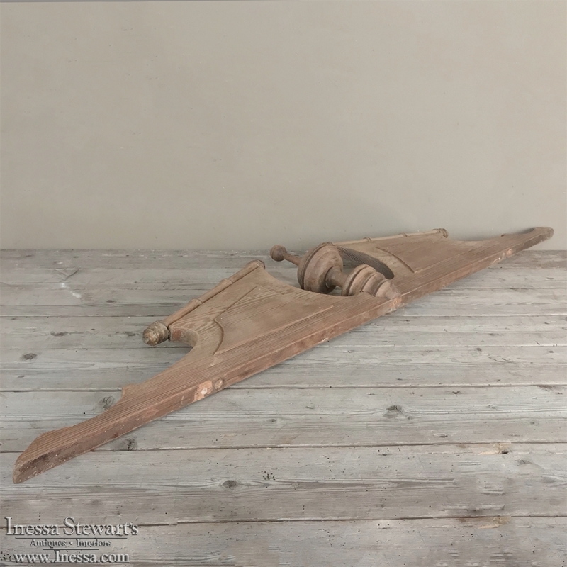 Antique Faux Bamboo Crown with Finial