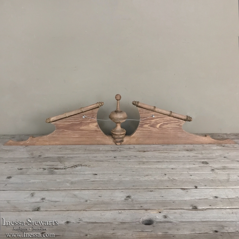 Antique Faux Bamboo Crown with Finial