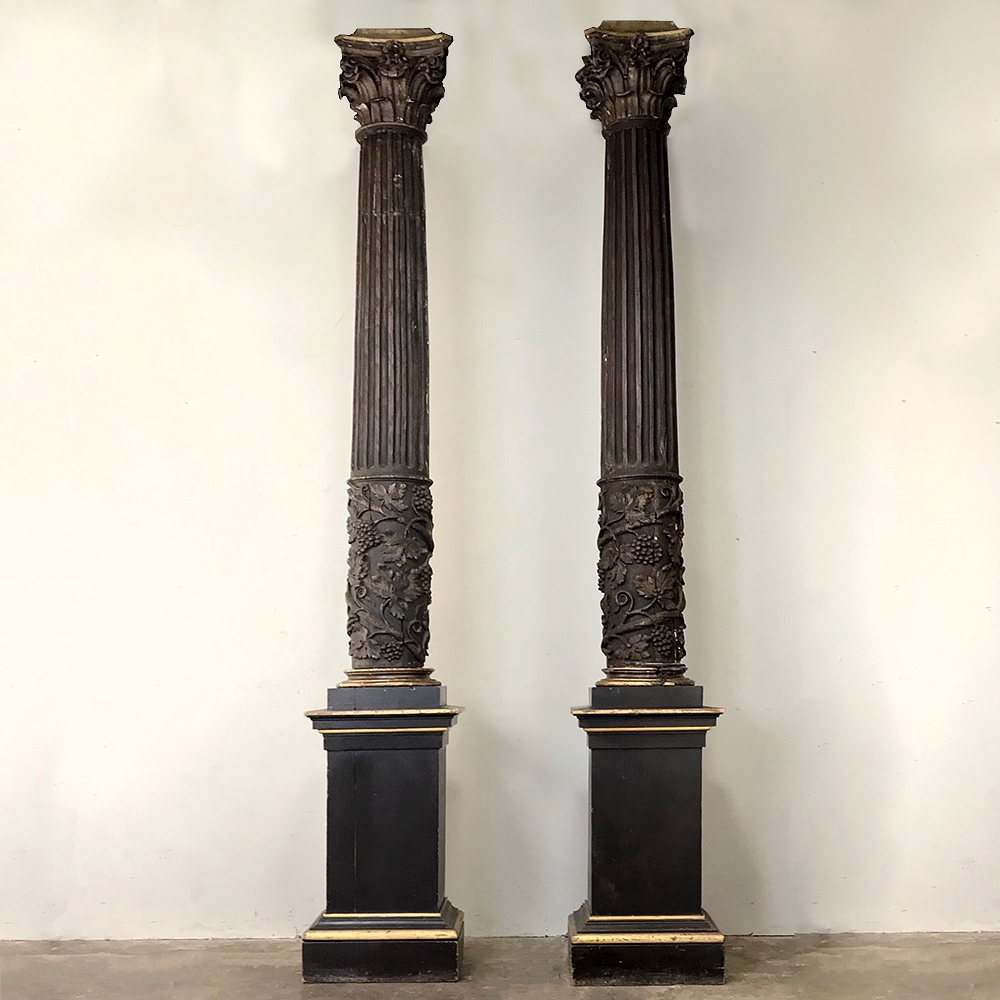 17th Century Architectural Monumental Italian Corinthian Columns on ...