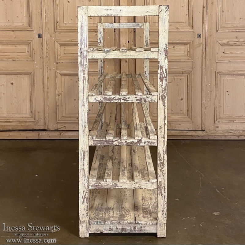 Antique Rustic European Baker's Rack