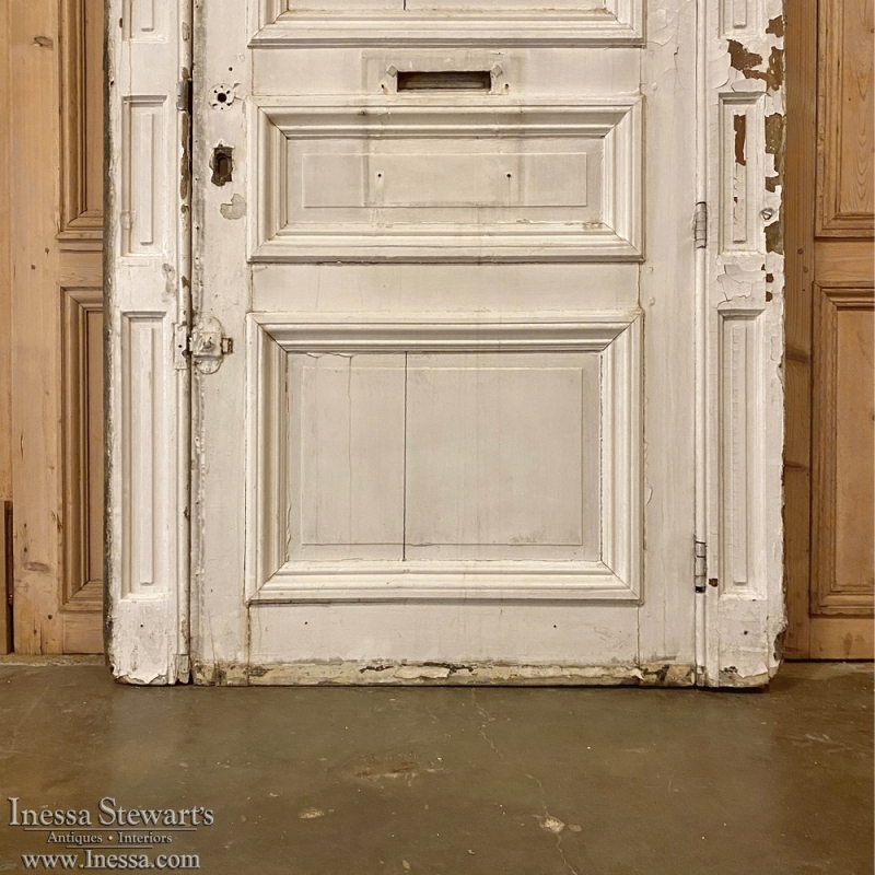19th Century Neoclassical Exterior Door with Transom & Jamb