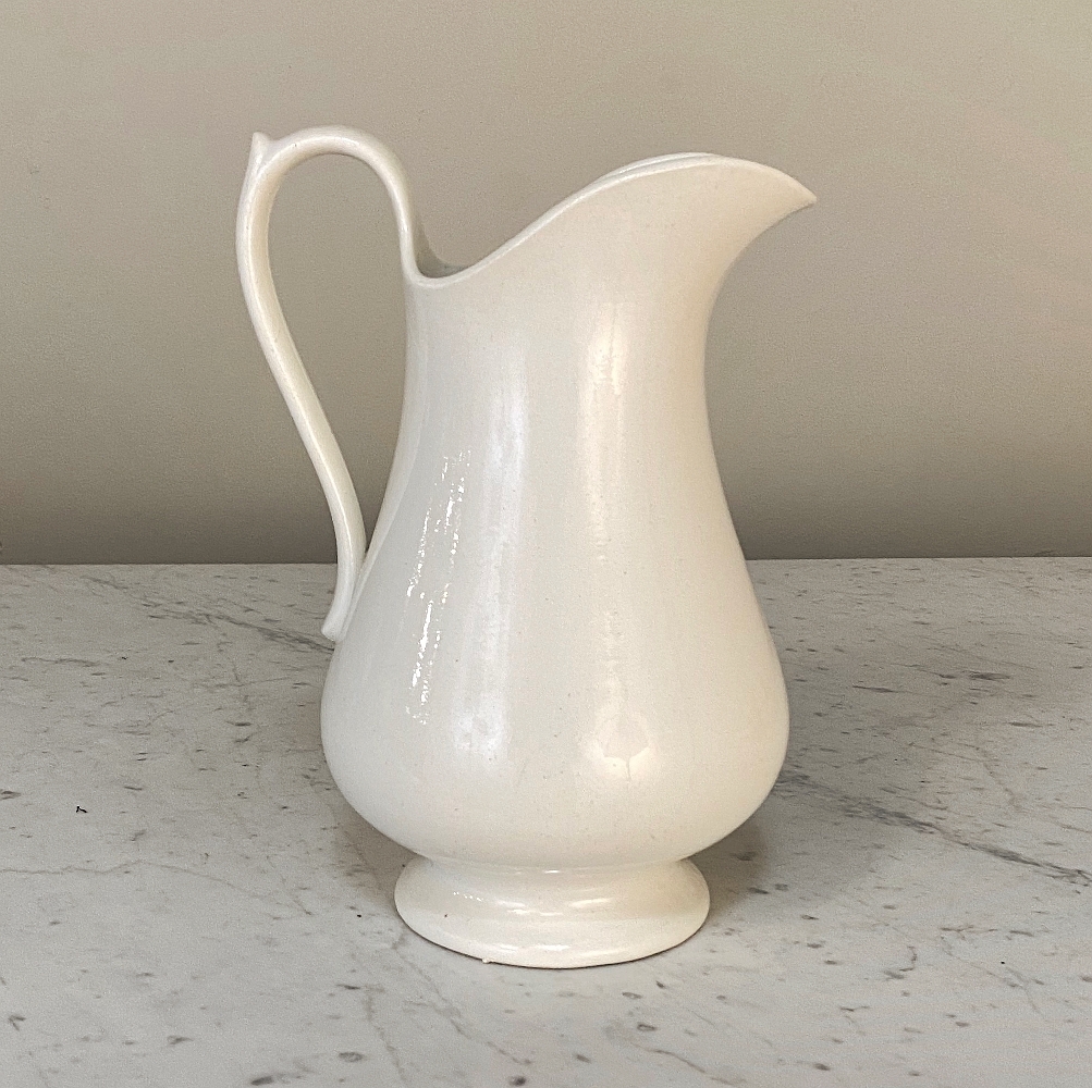 White Ironstone Pitcher by Maestricht of Holland