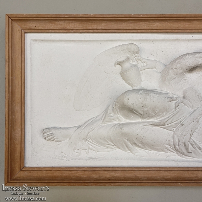 Framed Bisque Plaque Depicting the Goddess Diana