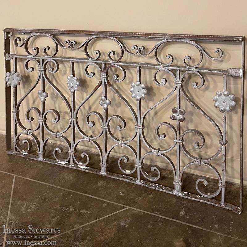 Set of 19th Century French Wrought Iron Balustrades ~ Window Guards
