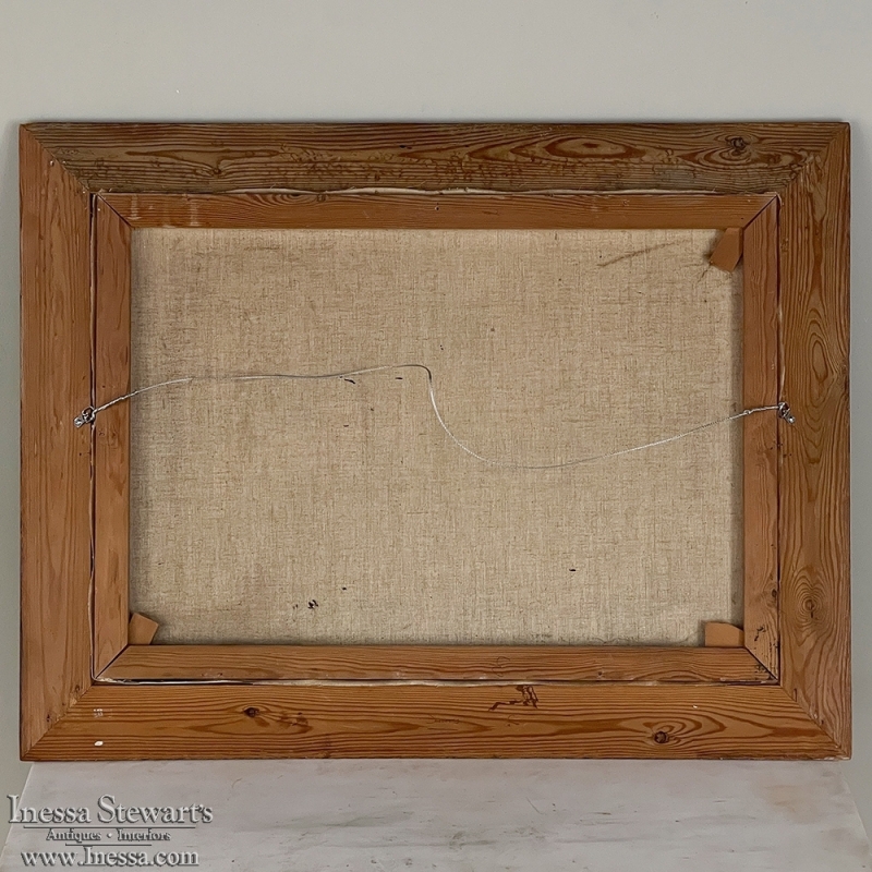 Vintage Framed Oil Painting on Canvas by J. van der Berk