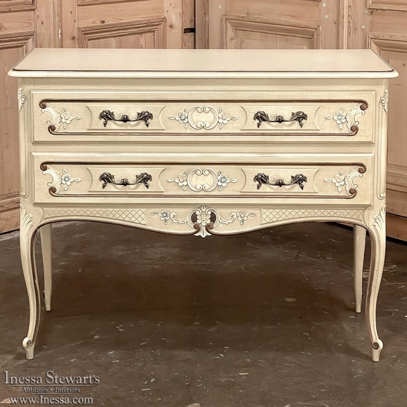 Vintage French Provincial Painted Commode
