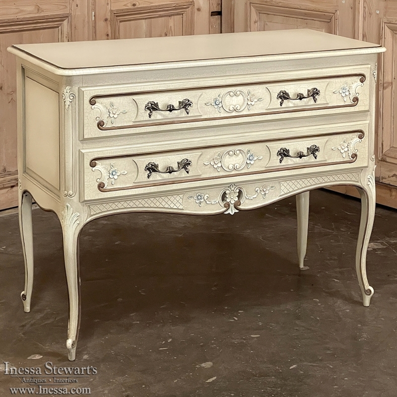 Vintage French Provincial Painted Commode