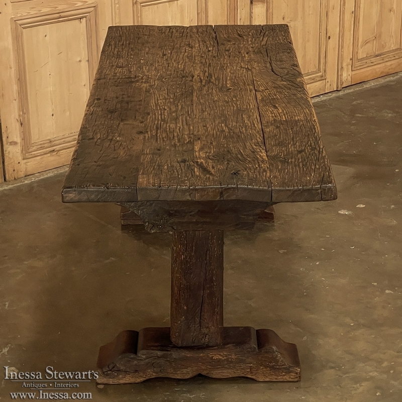 Antique Rustic Farm Trestle Table