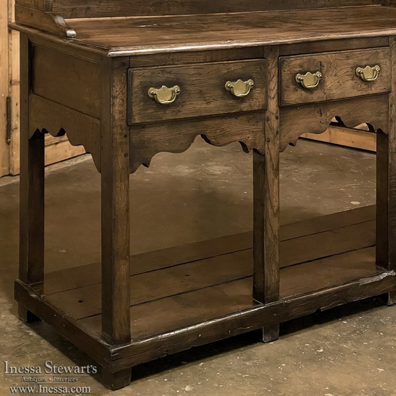18th Century English Sideboard with Plate Rack