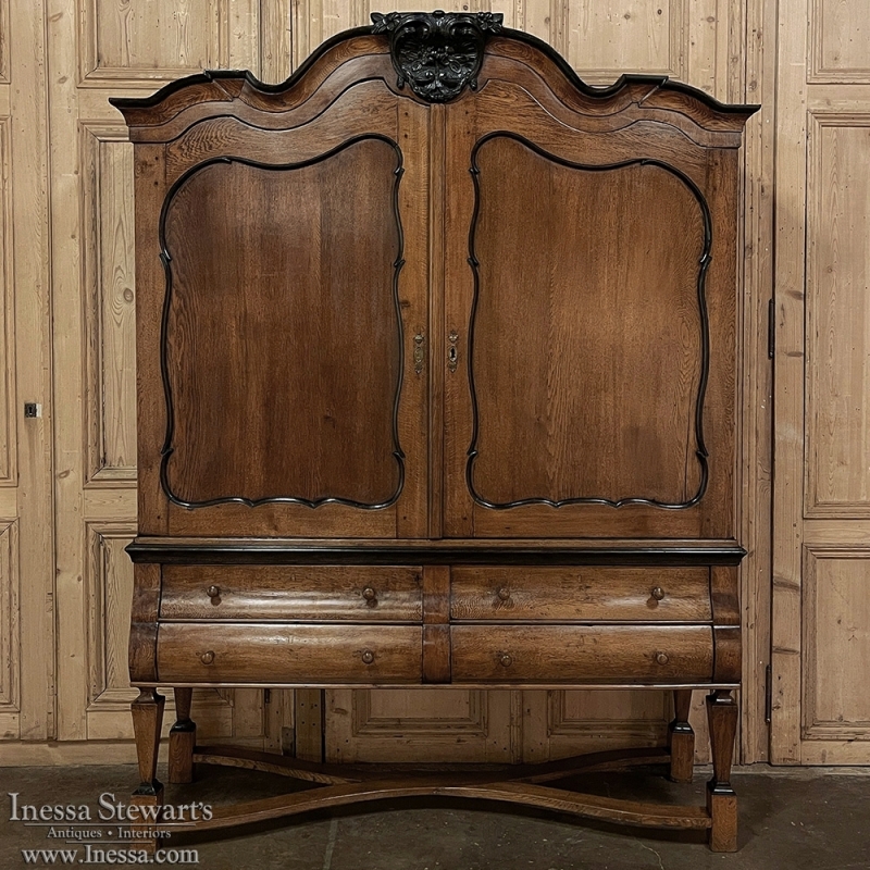 Early 19th Century Raised Dutch Wardrobe