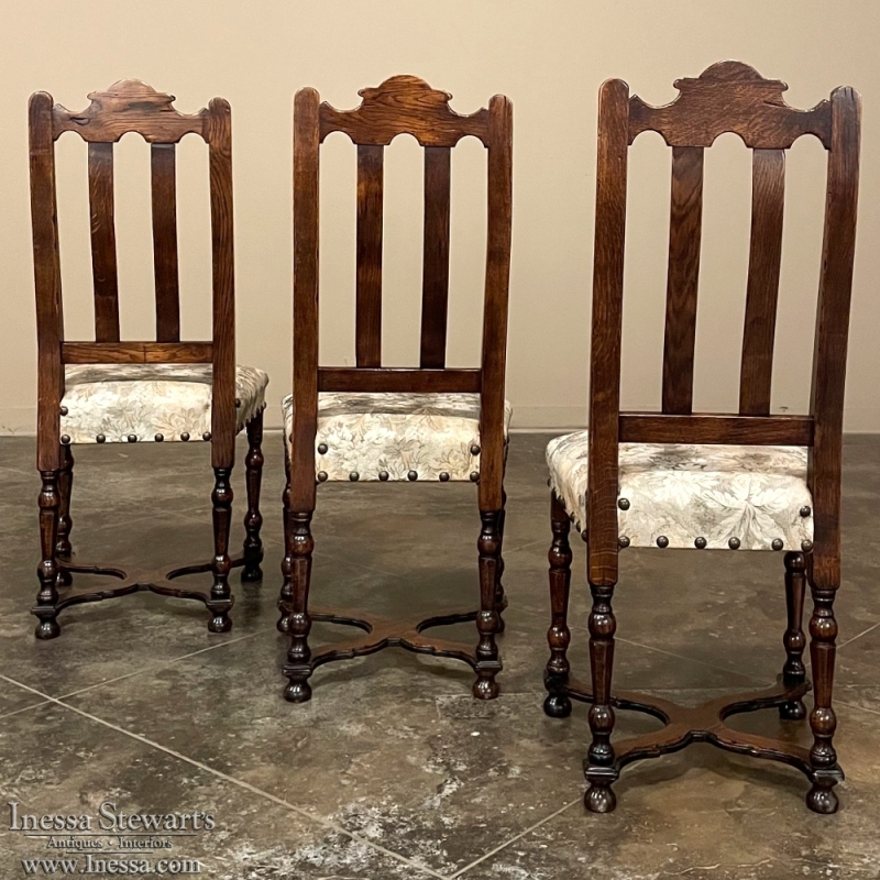Set of 6 Antique Liegoise Louis XIV Dining Chairs