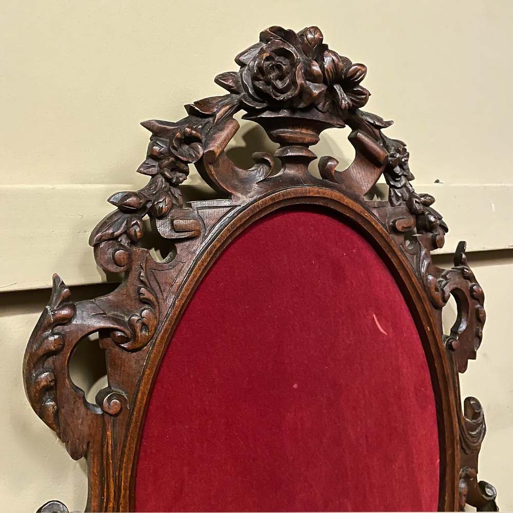 19th Century Black Forest Wall Shrine with Porcelain St. Joseph & Jesus