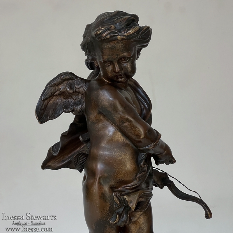 19th Century French Bronze Statue of Cupid