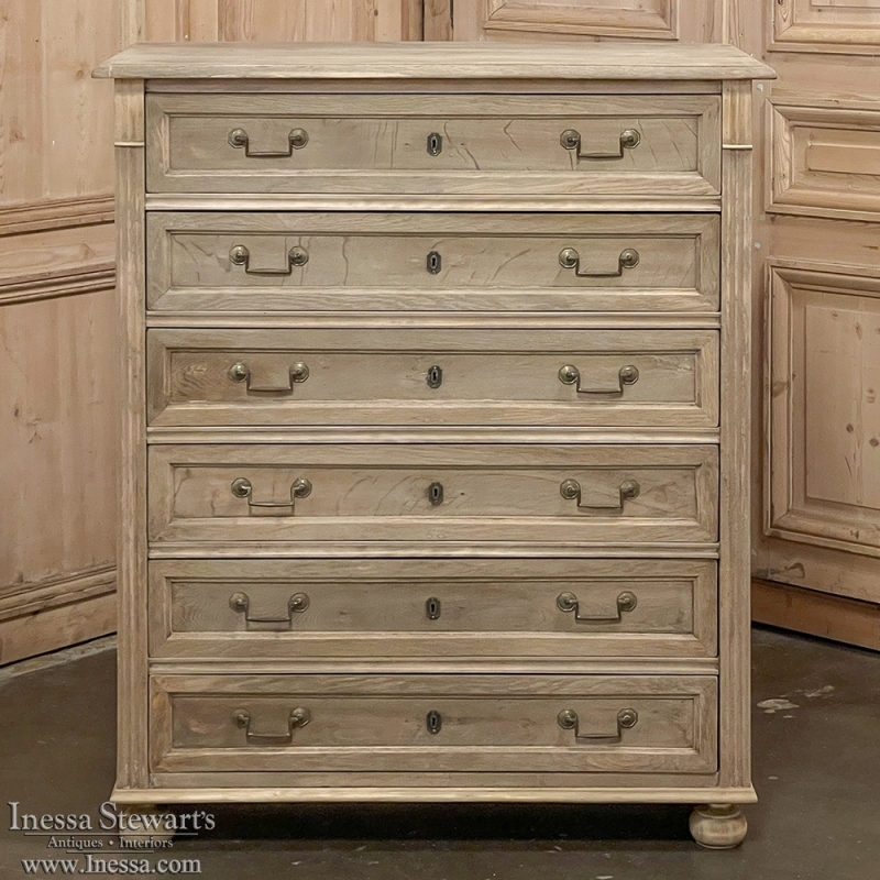 19th Century French Directoire Style Stripped Chiffoniere
