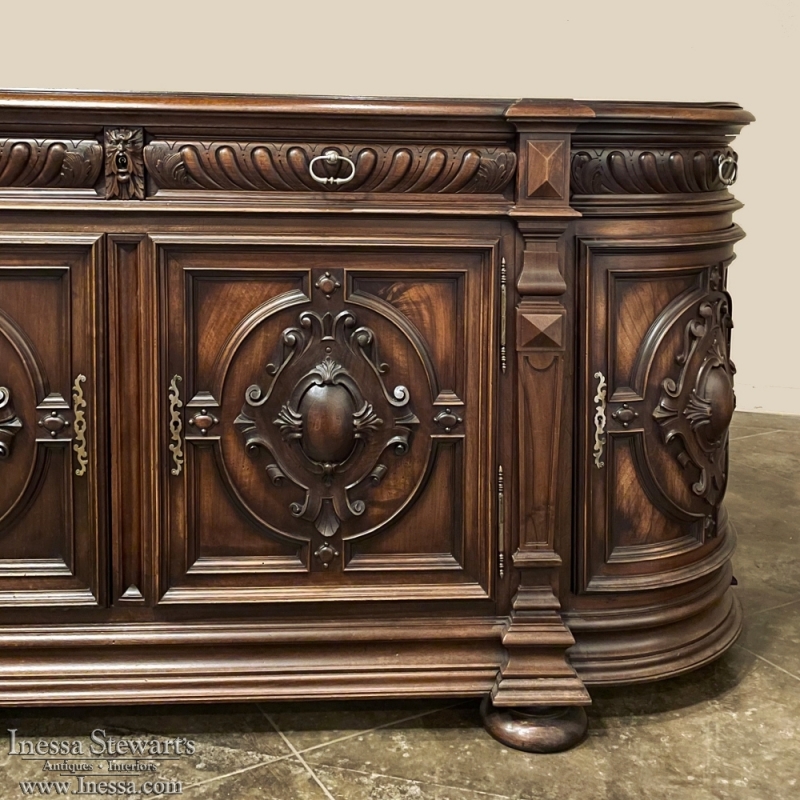 19th Century French Renaissance Revival Walnut Buffet