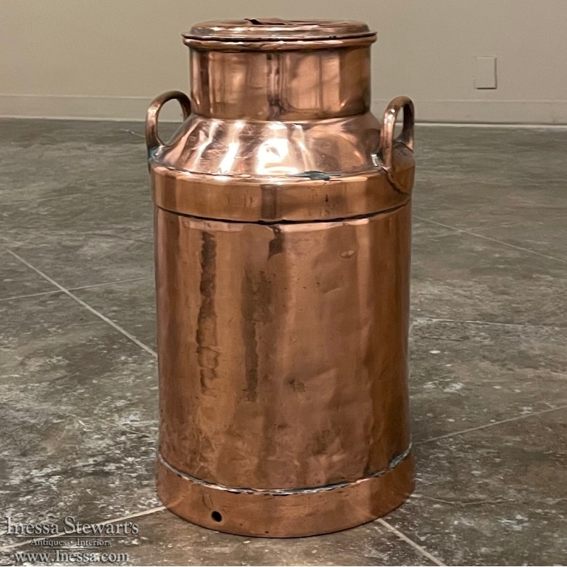 Antique Copper Milk Can