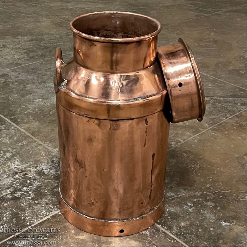 Antique Copper Milk Can