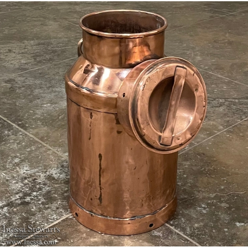 Antique Copper Milk Can