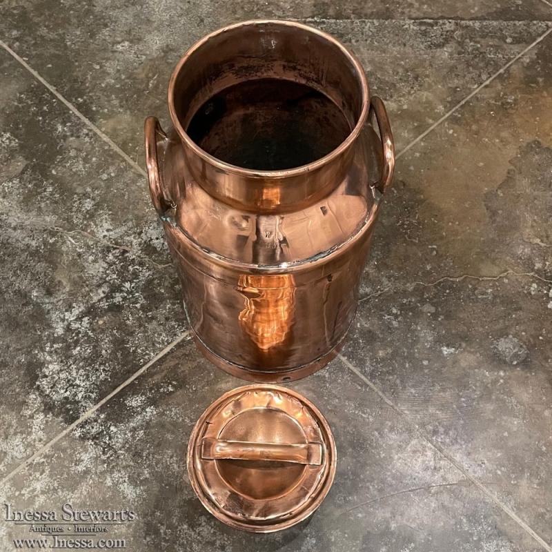 Antique Copper Milk Can
