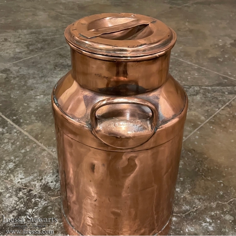 Antique Copper Milk Can