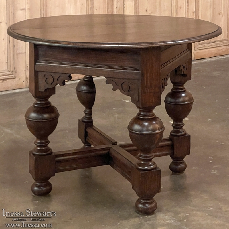 19th Century Dutch Drop Leaf Table ~ Demilune Console