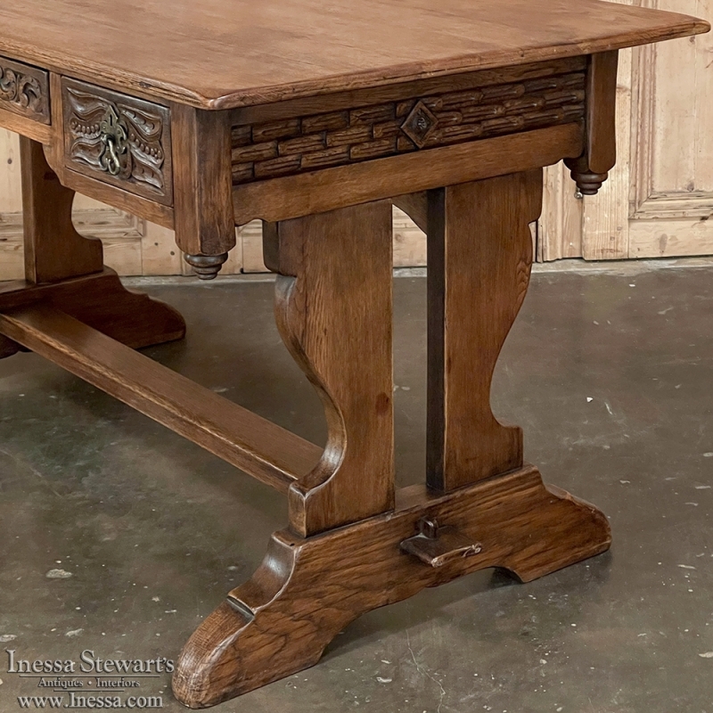 Antique Rustic Neogothic Desk ~ Writing Table