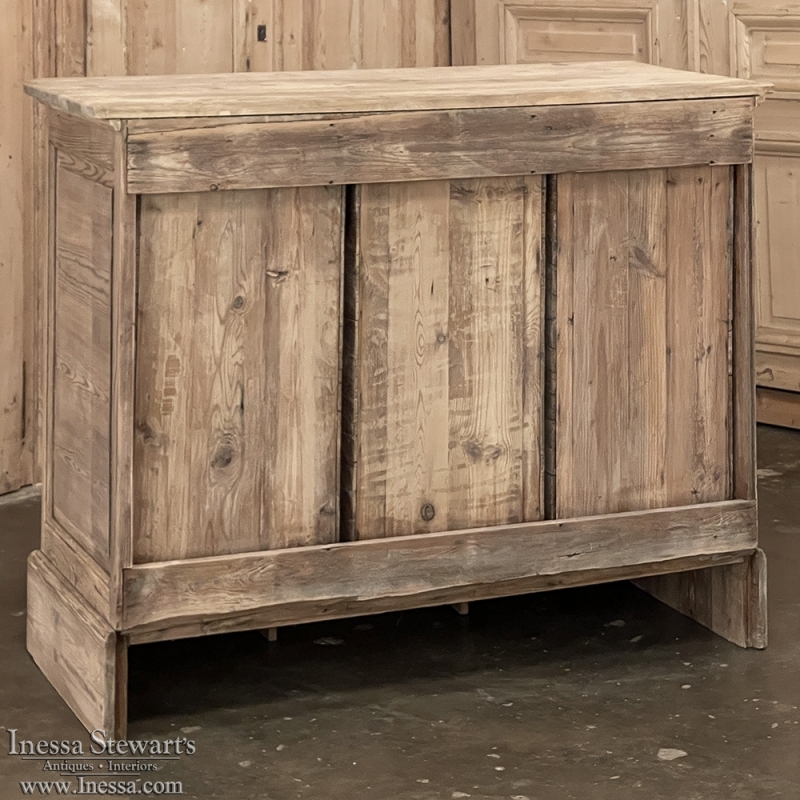 Antique Rustic Pine Bin Style Store Counter in Stripped Pine