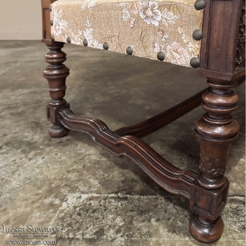Antique French Louis XIV Walnut Canape ~ Sofa ~ Settee