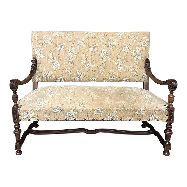 Antique French Louis XIV Walnut Canape ~ Sofa ~ Settee