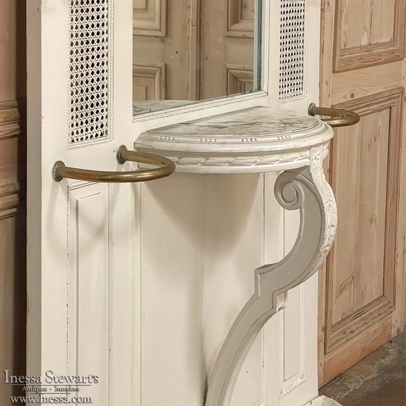 19th Century French Louis XVI Painted Hall Tree