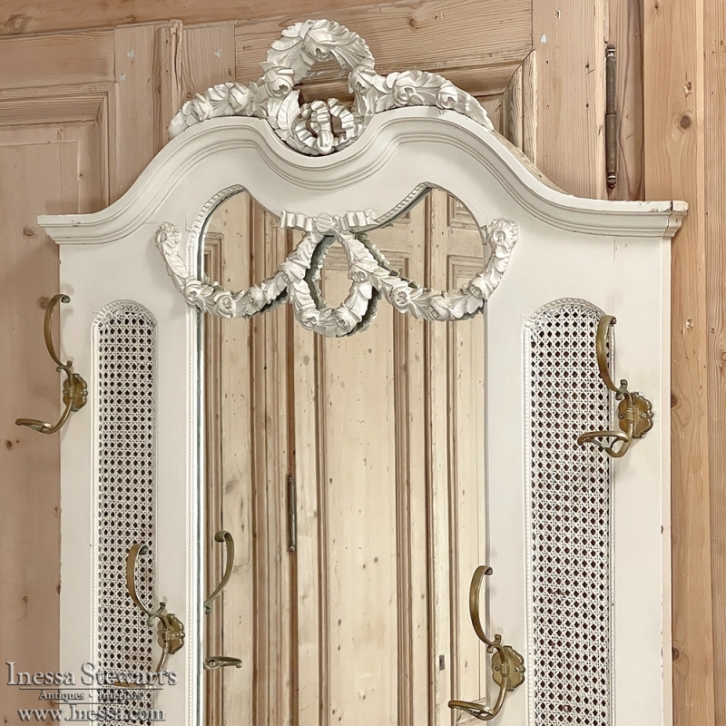 19th Century French Louis XVI Painted Hall Tree