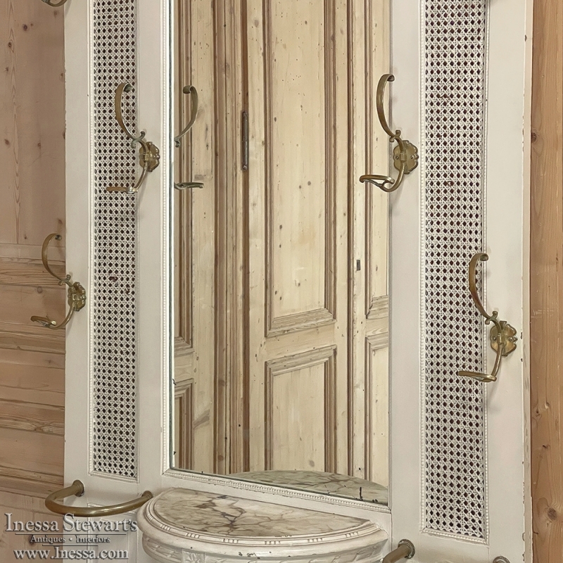 19th Century French Louis XVI Painted Hall Tree