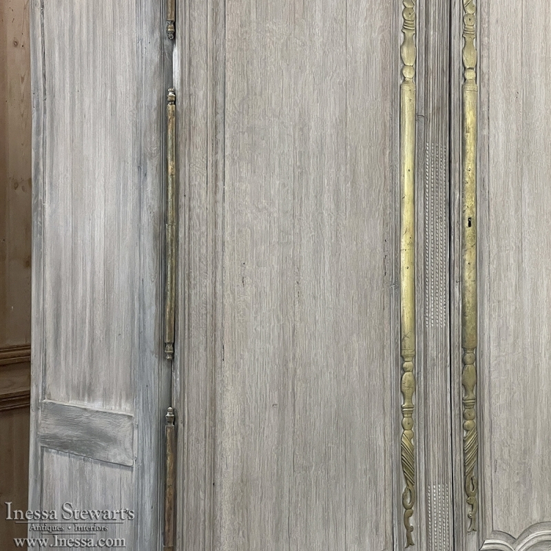 19th Century Country French Whitewashed Armoire from Normandie ~ Brittany