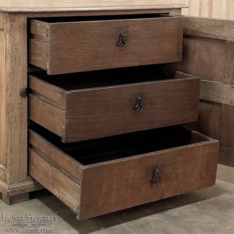 19th Century Rustic Oak Cabinet ~ Chest of Drawers