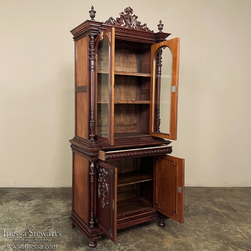 19th Century French Napoleon III Period Neoclassical Mahogany Bookcase ...