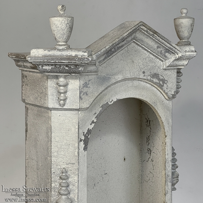 Reproduction Decorative Shrine ~ Niche with Distressed Painted Finish