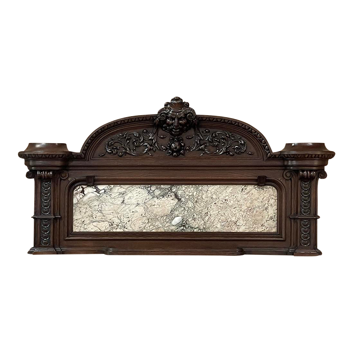 19th Century French Neoclassical Louis XVI Wall Decoration with Marble ...