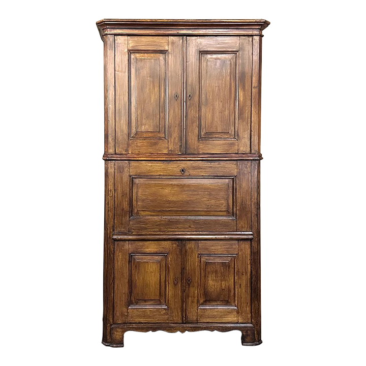 19th Century French Louis Philippe Pine Secretary ~ Bookcase