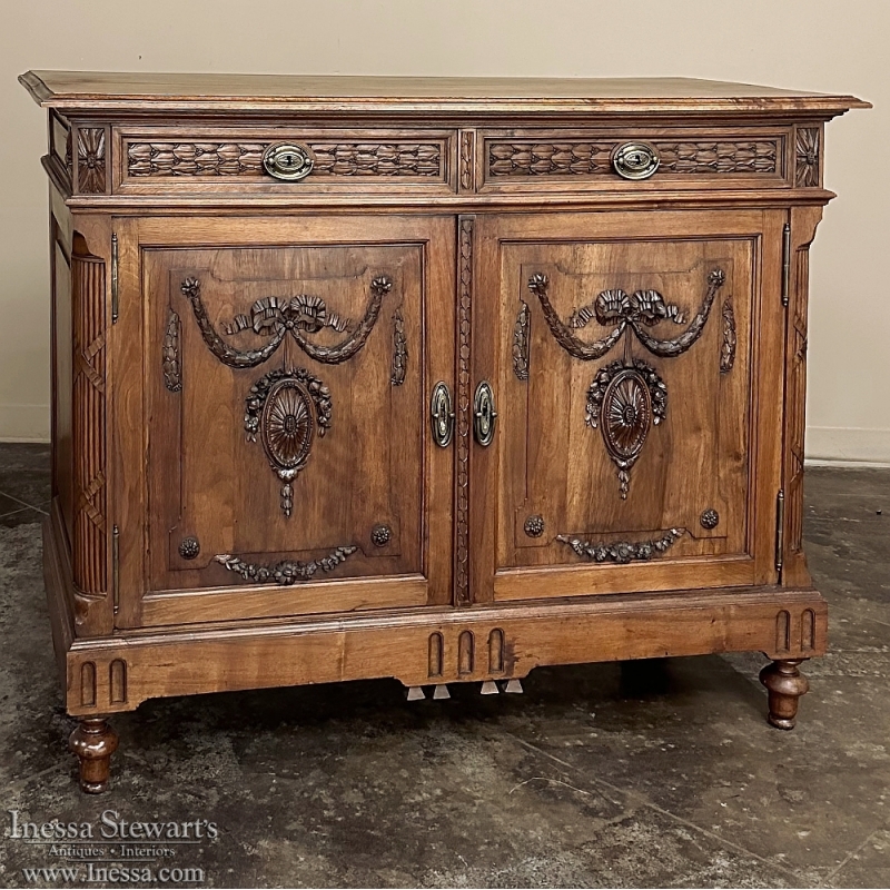 19th Century French Louis XVI Walnut Buffet ~ Sideboard