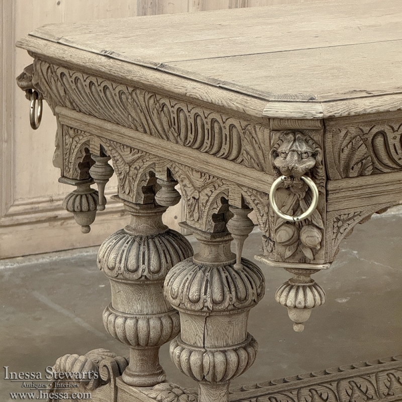 19th Century French Renaissance Revival Library Table