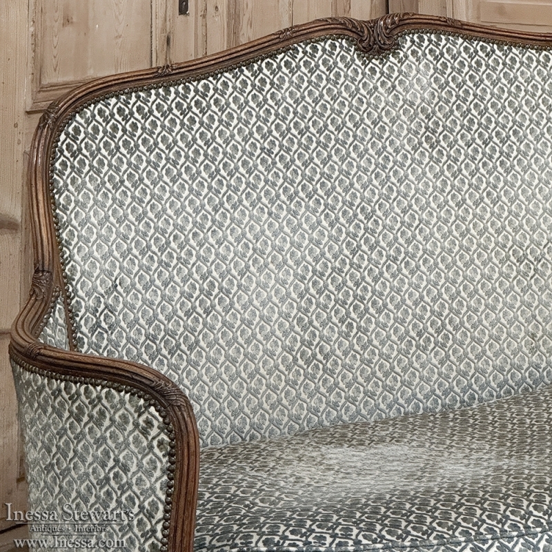 Antique French Louis XIV Walnut Sofa