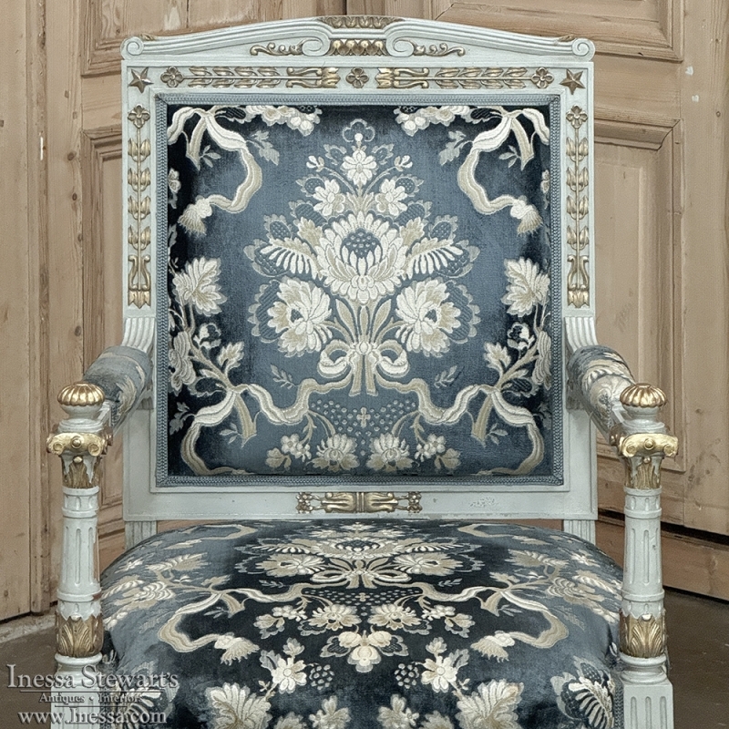 Pair 19th Century French Napoleon III Period Empire Style Painted ...