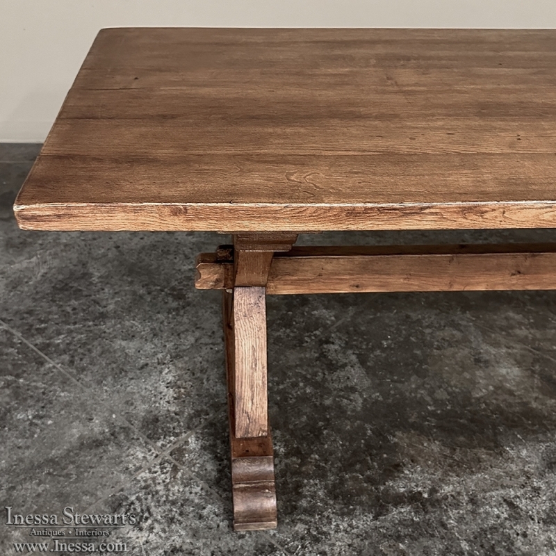Rustic Trestle Dining Table in Solid Oak