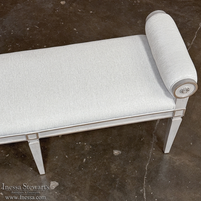 Greek Neoclassical Painted Armbench ~ Large