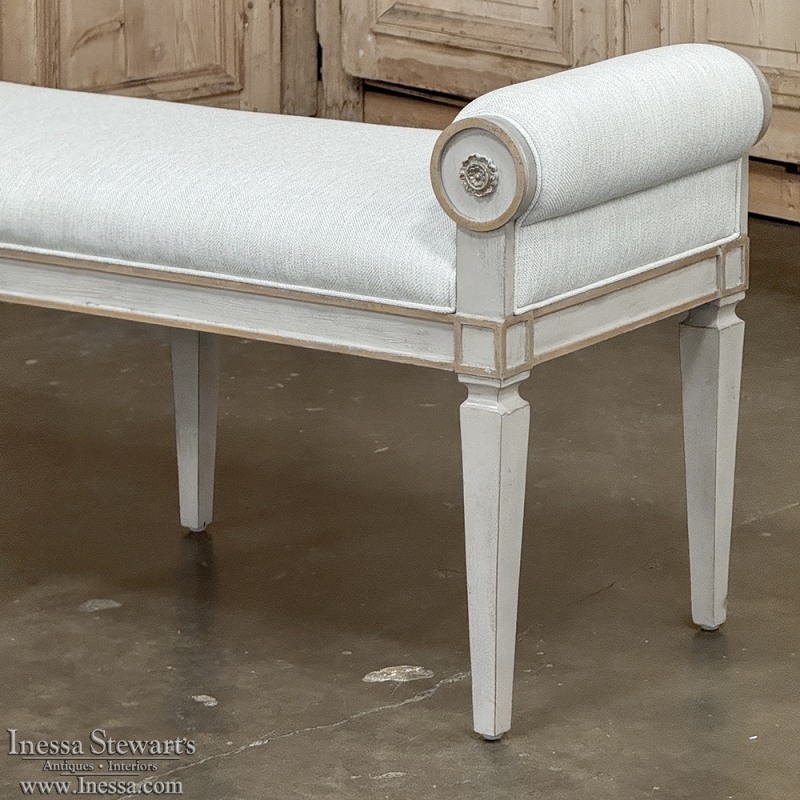 Greek Neoclassical Painted Armbench ~ Large