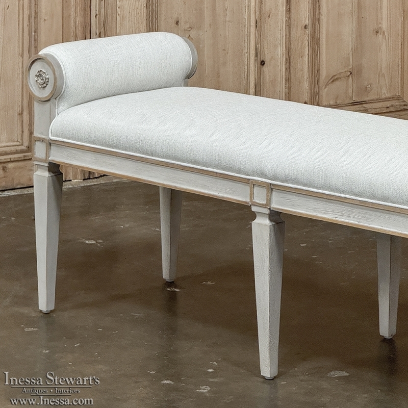 Greek Neoclassical Painted Armbench ~ Large