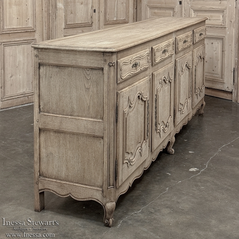 Grand Antique Country French Buffet in Stripped Oak