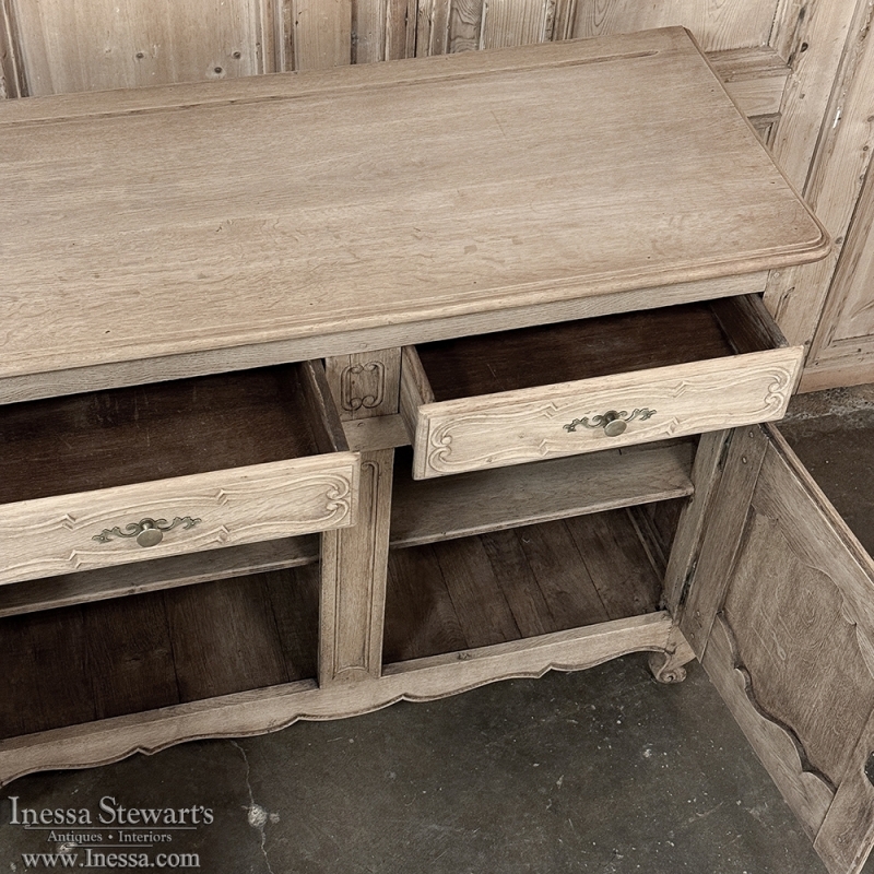 Grand Antique Country French Buffet in Stripped Oak