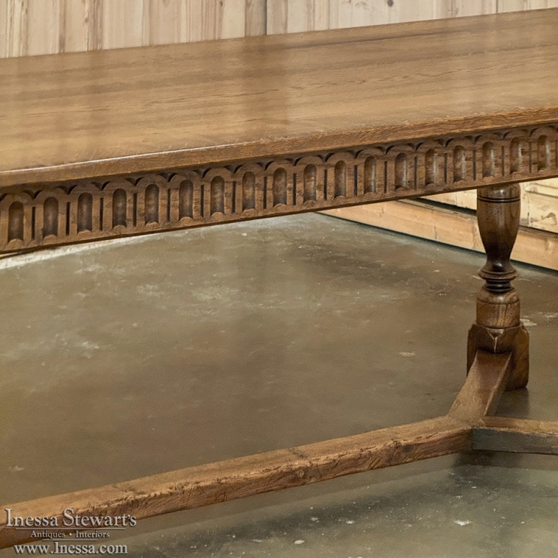 Antique Rustic Oak Dining Table